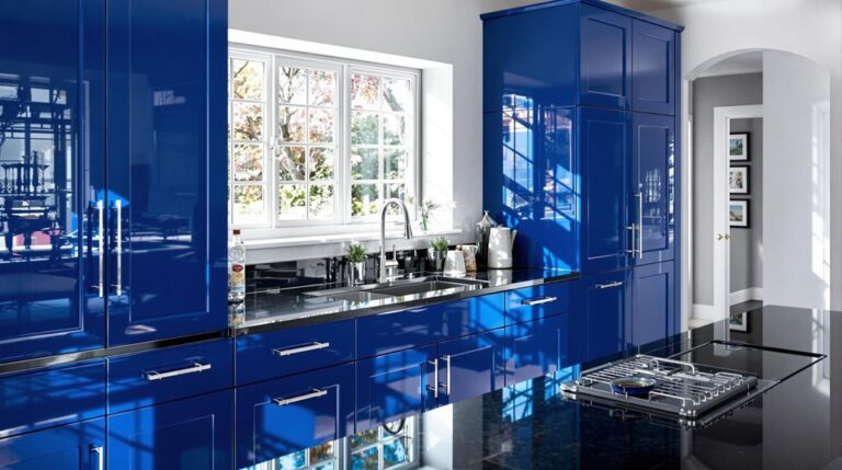 14 Blue Cabinets With Black Countertop Kitchen Ideas That Pop - DexDecor