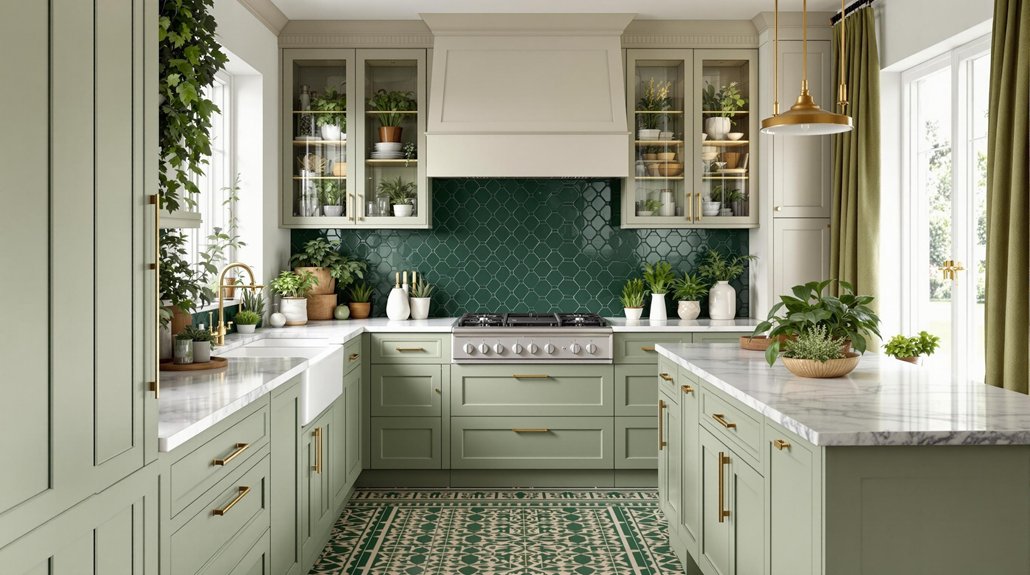 18 Green Kitchen Tile Ideas That Add Pattern and Personality - DexDecor